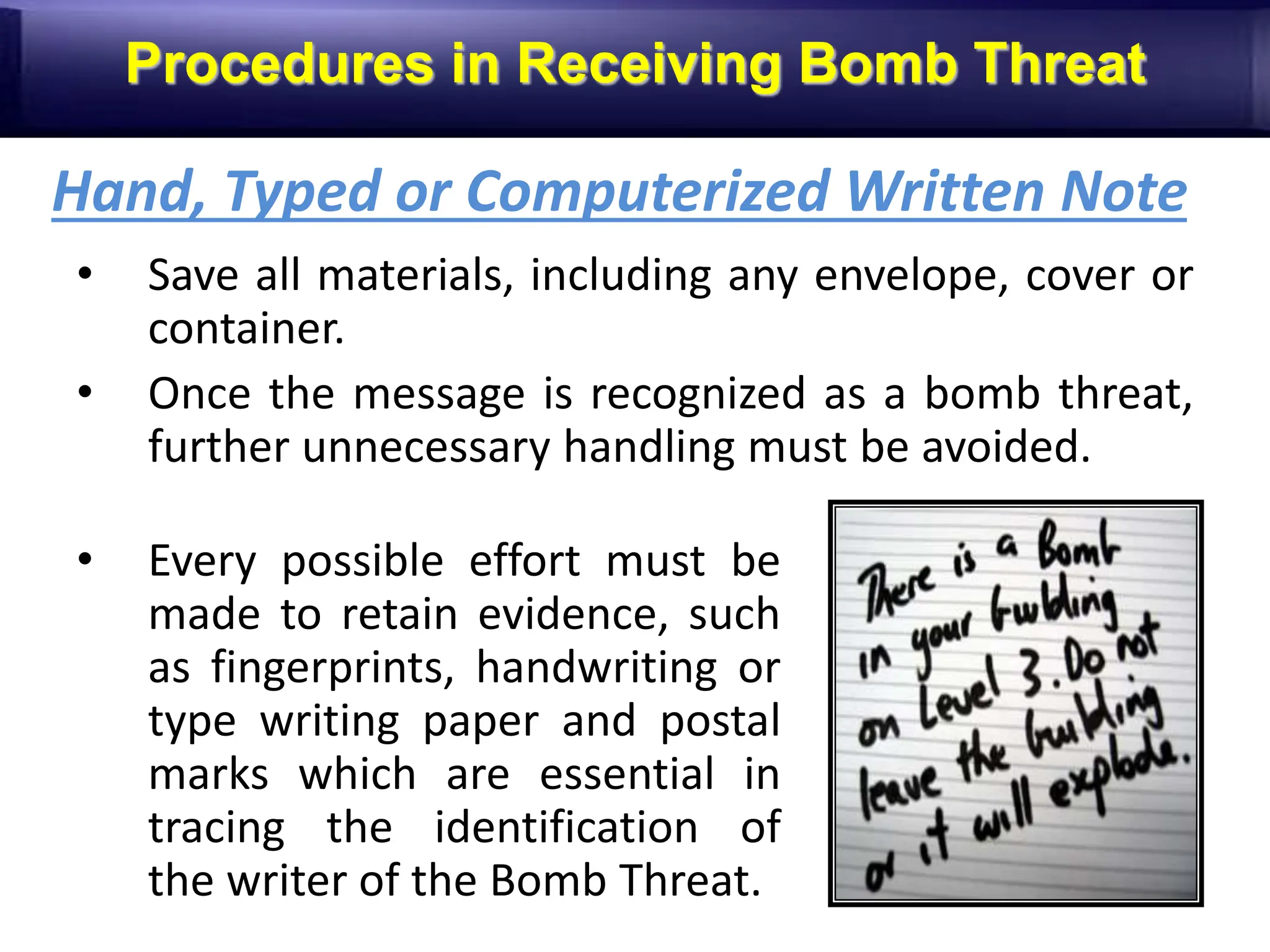 Bomb_Threat_Management (MODIFIED) powerpoint | PPTX