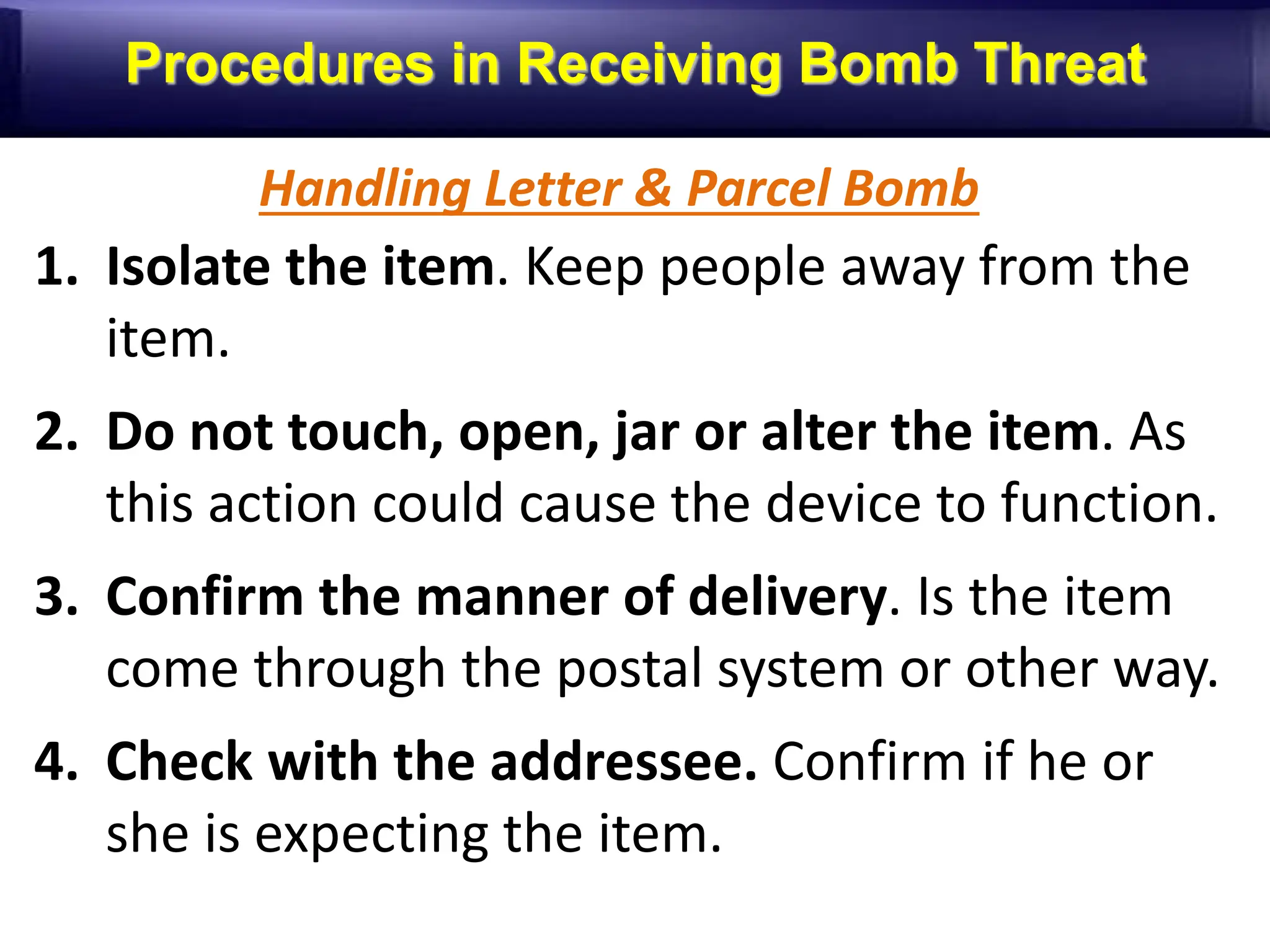 Bomb_Threat_Management (MODIFIED) powerpoint | PPTX