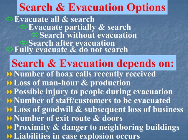 Bomb threat procedures | PPT | Arms & Ammunition | Sensitive Topics