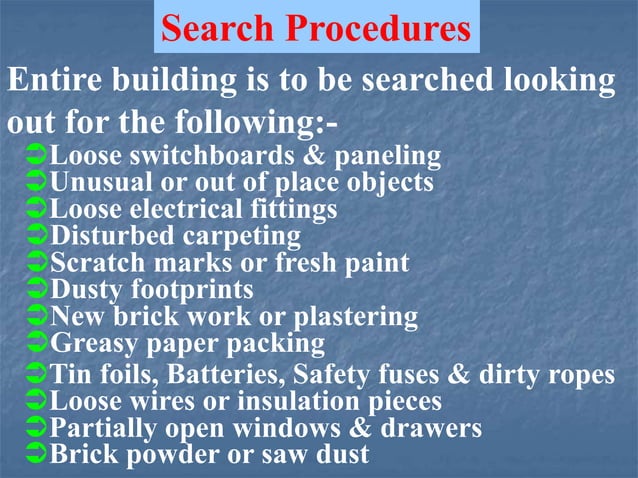 Bomb threat procedures | PPT | Arms & Ammunition | Sensitive Topics