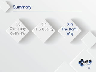 Bomi presentation company&services | PDF