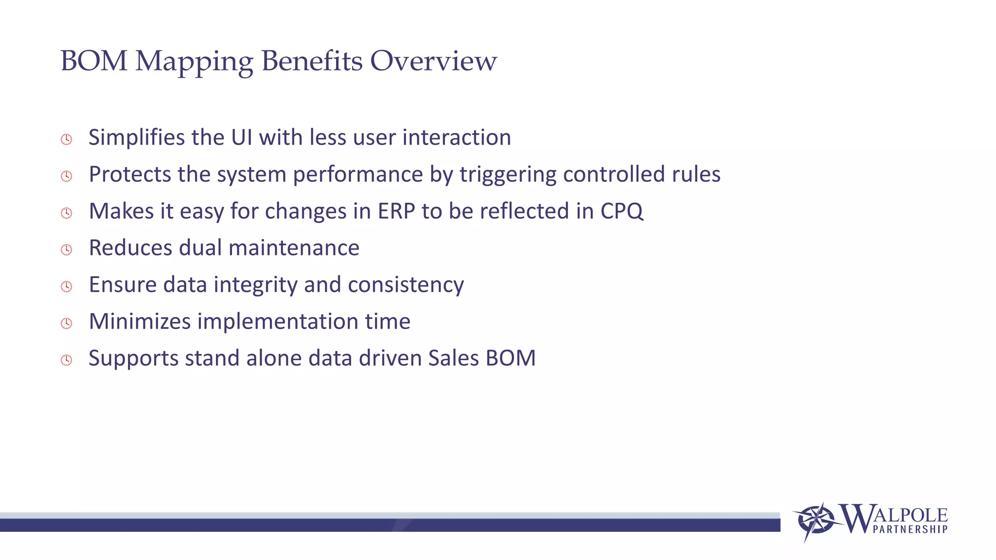 CPQ BOM Mapping Overview | PPTX