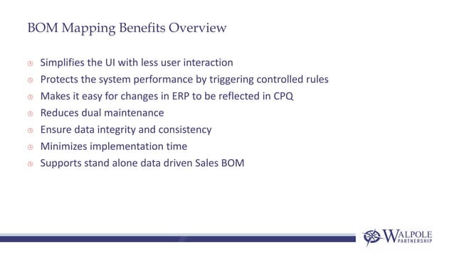 CPQ BOM Mapping Overview | PPTX
