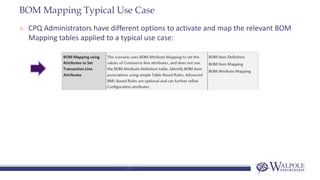CPQ BOM Mapping Overview | PPTX