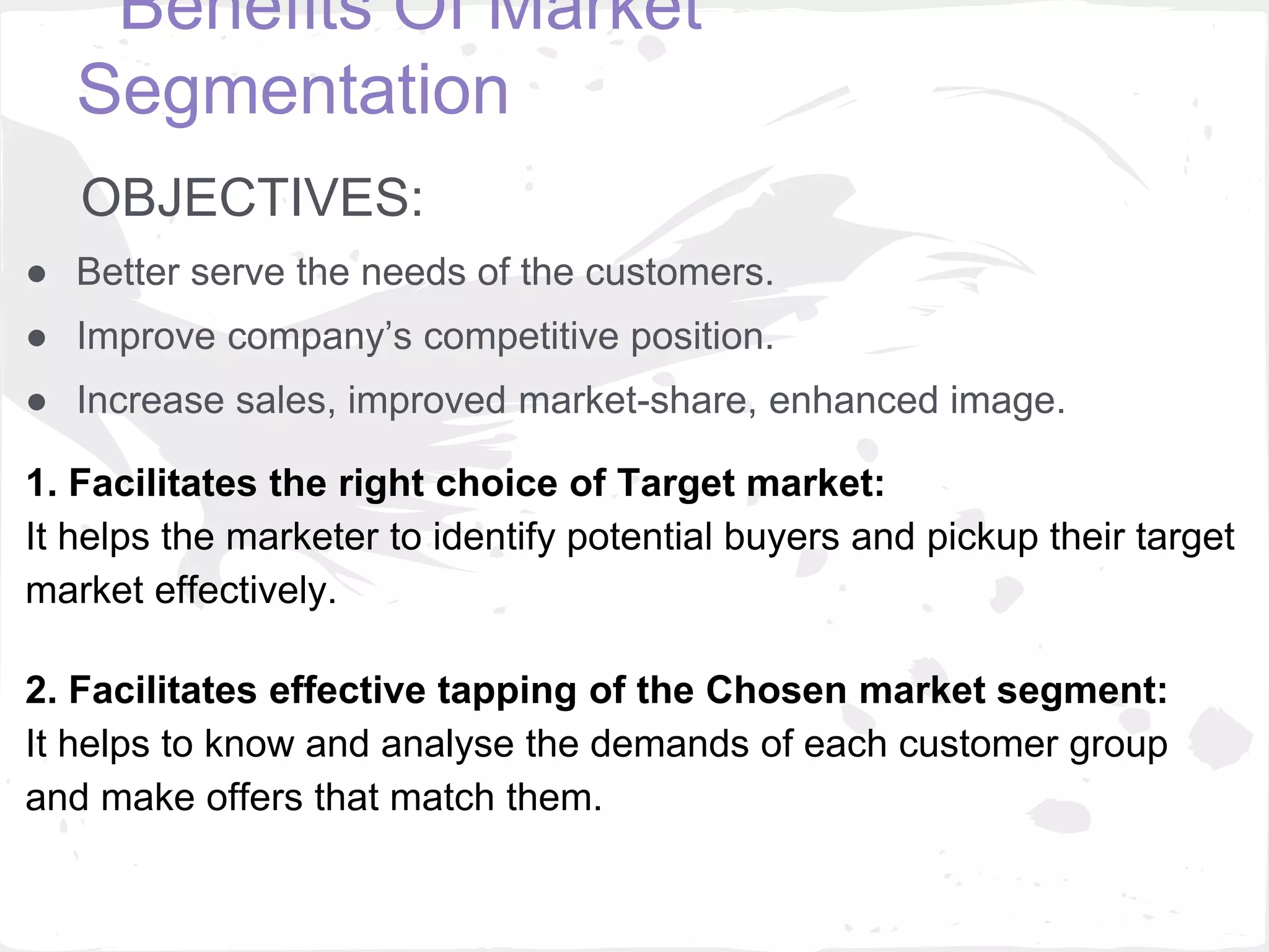 market segmentation benefits | PPTX