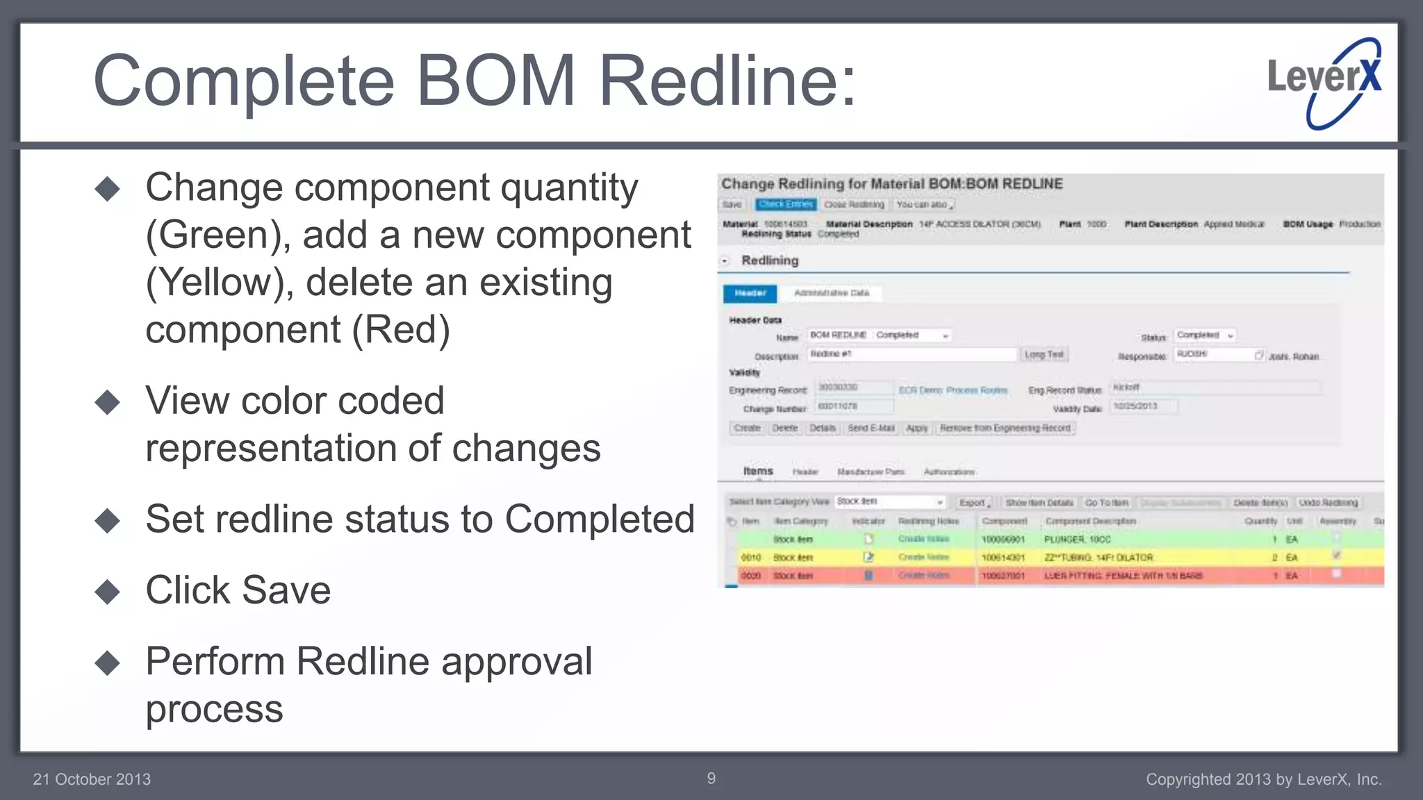 SAP PLM Bill of Material (BOM) Redlining | PPTX | Technology & Computing