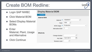 SAP PLM Bill of Material (BOM) Redlining | PPTX