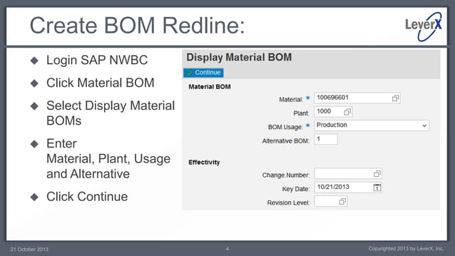 SAP PLM Bill of Material (BOM) Redlining | PPTX | Technology & Computing
