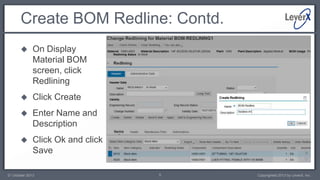SAP PLM Bill of Material (BOM) Redlining | PPTX | Technology & Computing