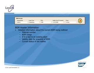 SAP PLM BOM (Bill of Material) Redlining | PDF | Technology & Computing