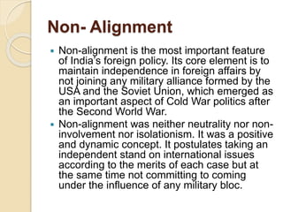 principles of indian foreign policy | PPTX