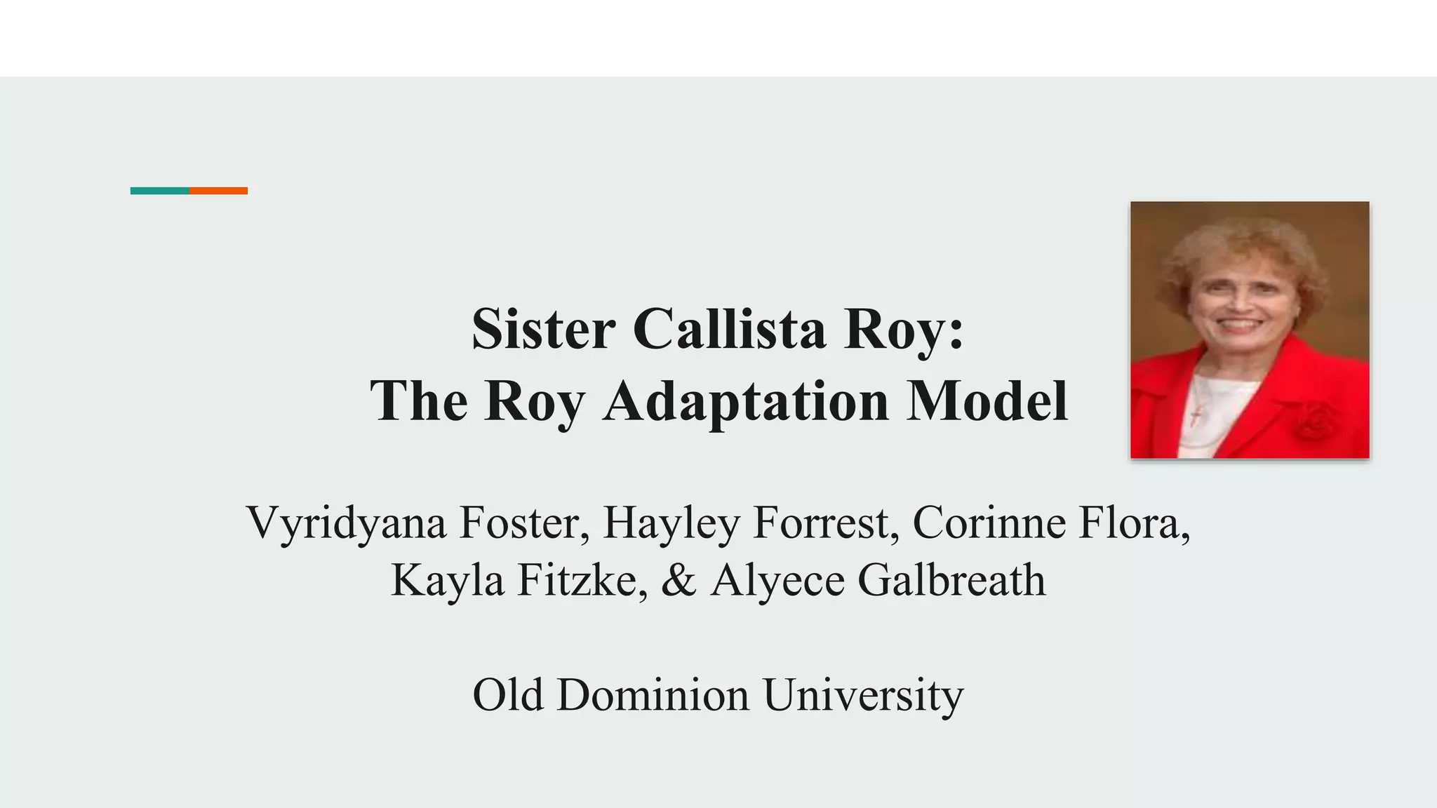 Roy's Adaptation Model HFVFCFKFAG | PPT