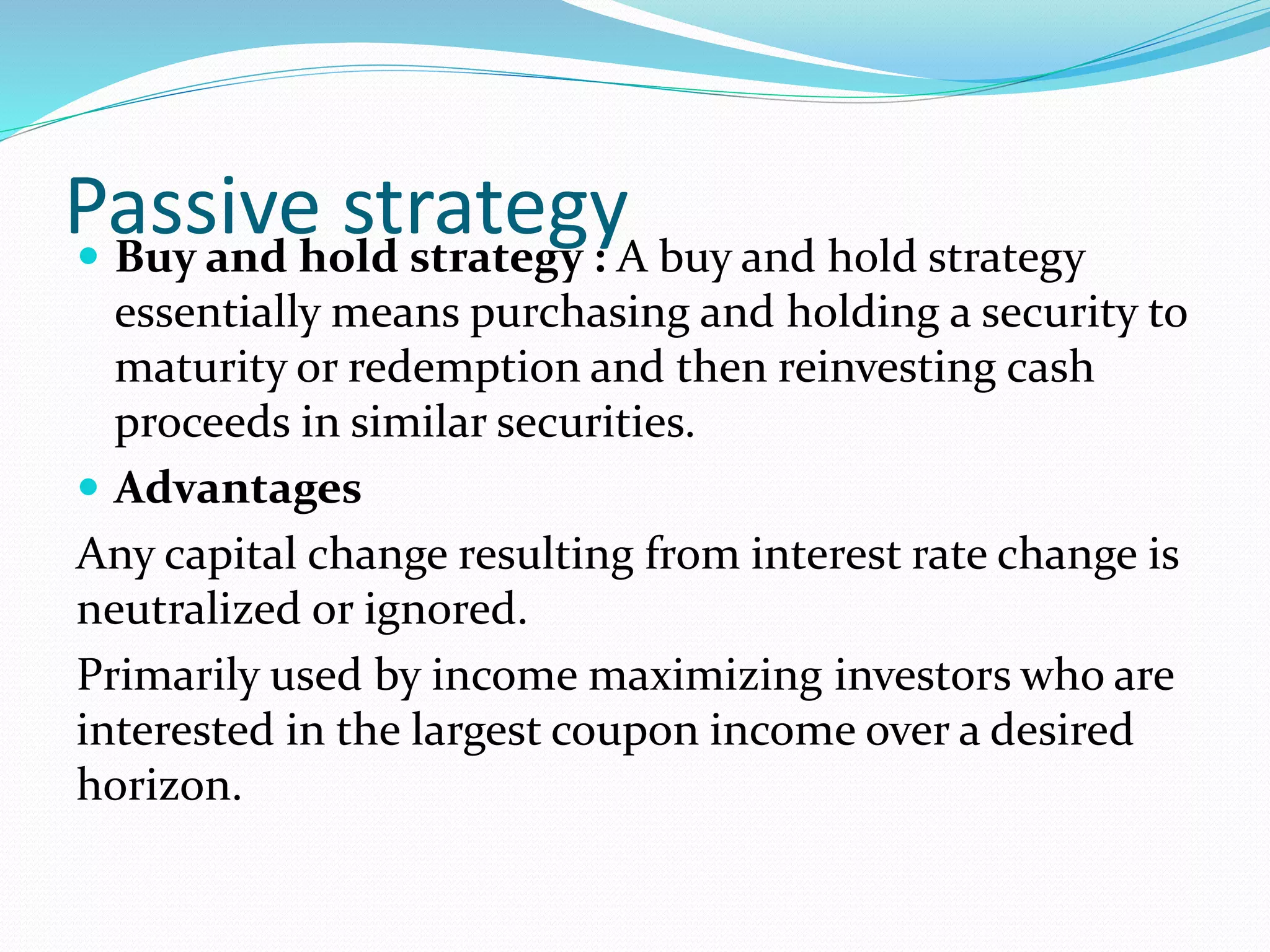 Bond management strategies | PPTX