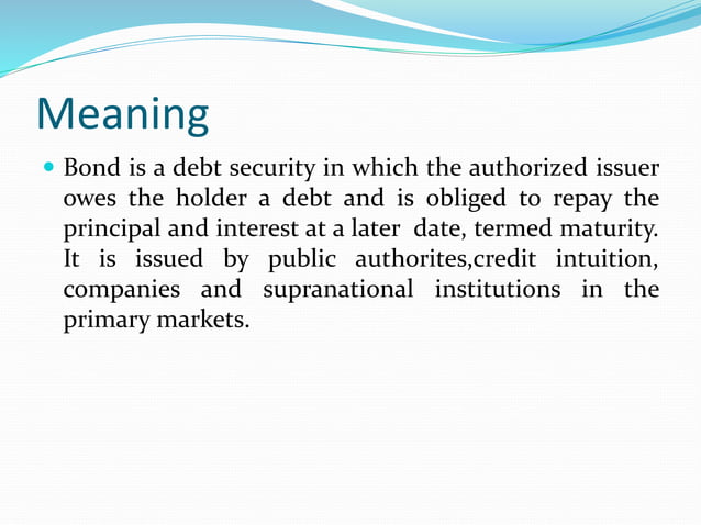 Bond management strategies | PPTX