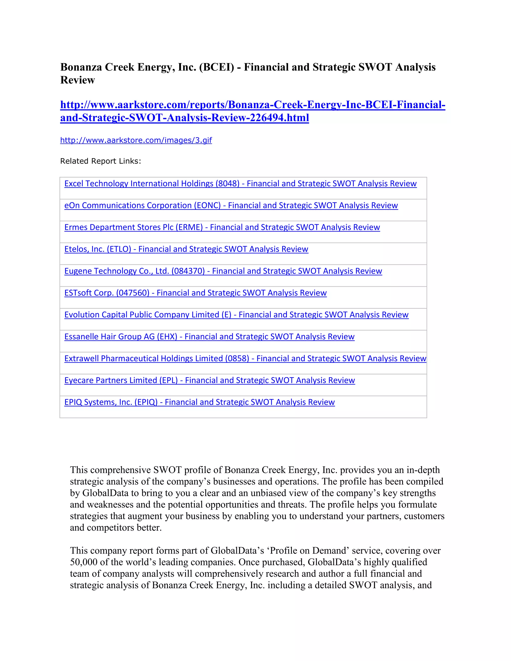 Bonanza creek energy | DOCX