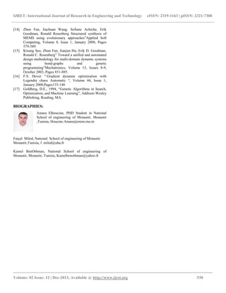 Bond graphs and genetic algorithms for design and optimization of active dynamic systems | PDF