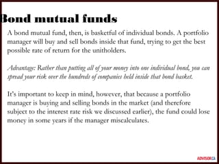 Bond Basics | PPT | Mutual Funds | Personal Investing
