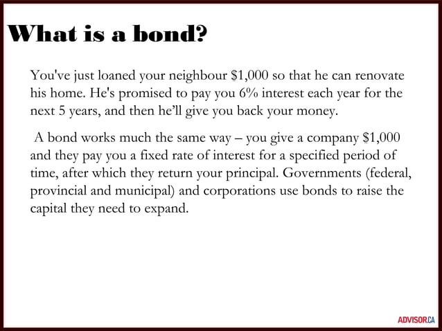 Bond Basics | PPT | Mutual Funds | Personal Investing