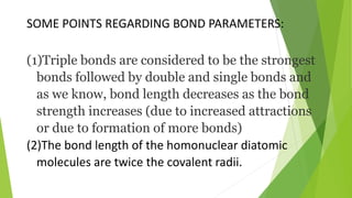 Bond characterstics | PPTX