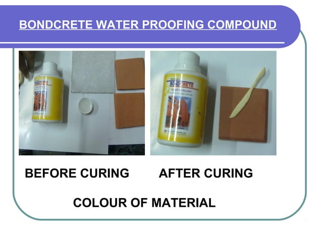Bondcrete water repellant | PPT | Geology | Science