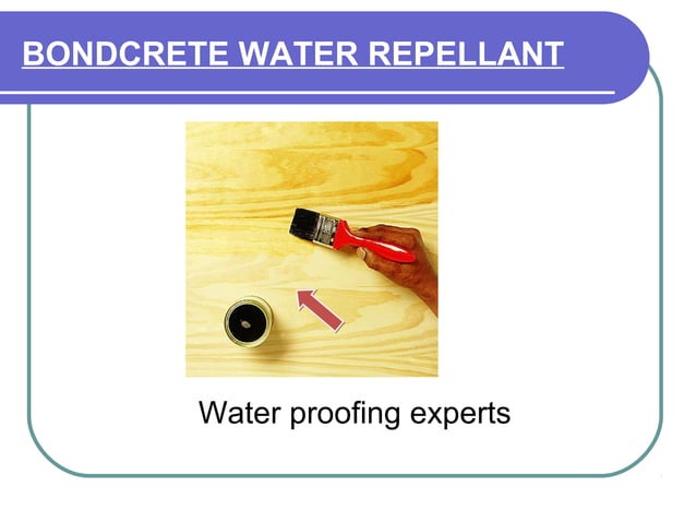 Bondcrete water repellant | PPT | Geology | Science