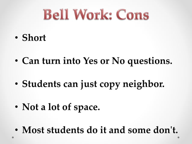 Bellwork Inside Outside Circle Formative Assessment Ppt