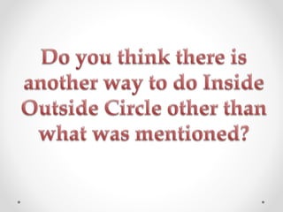 BellWork, Inside Outside Circle, Formative Assessment | PPT
