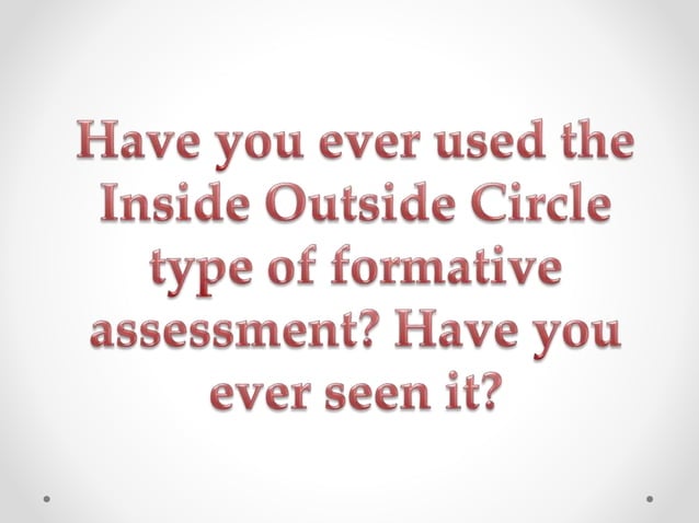 Bellwork Inside Outside Circle Formative Assessment Ppt