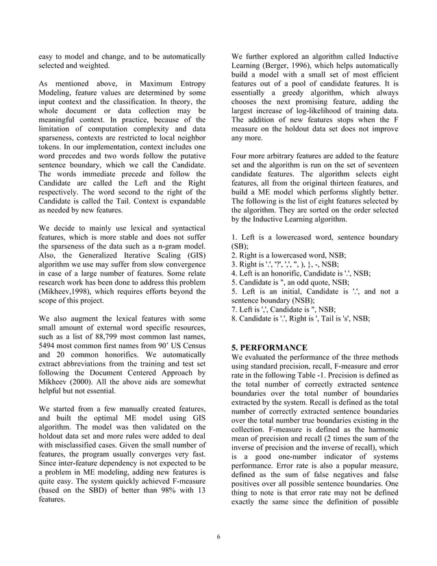 Bondec - A Sentence Boundary Detector | PDF