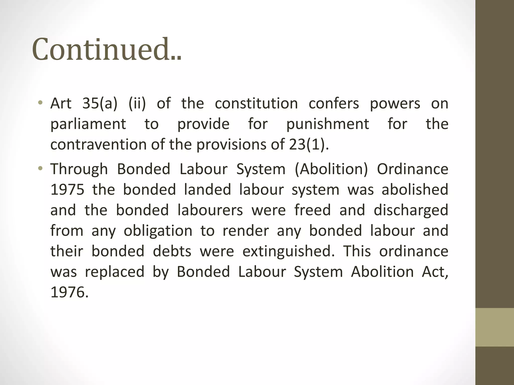 Bonded labour system | PPTX