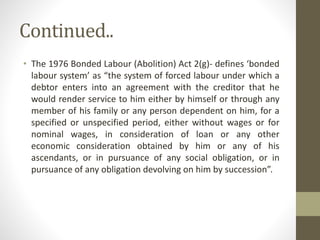 Bonded labour system | PPTX