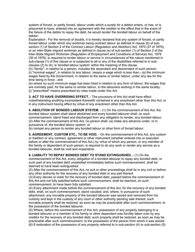 Bonded labour system (1) | PDF