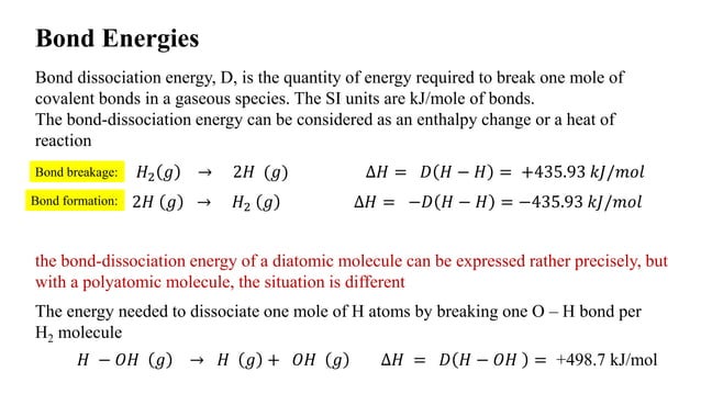 Bond energies, 10 (4) | PPTX