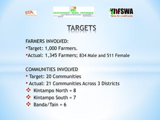 SAVE’s YIIFSWA INTERVENTIONS IN FARMER LEVEL SEED YAM MULTIPLICATION ...
