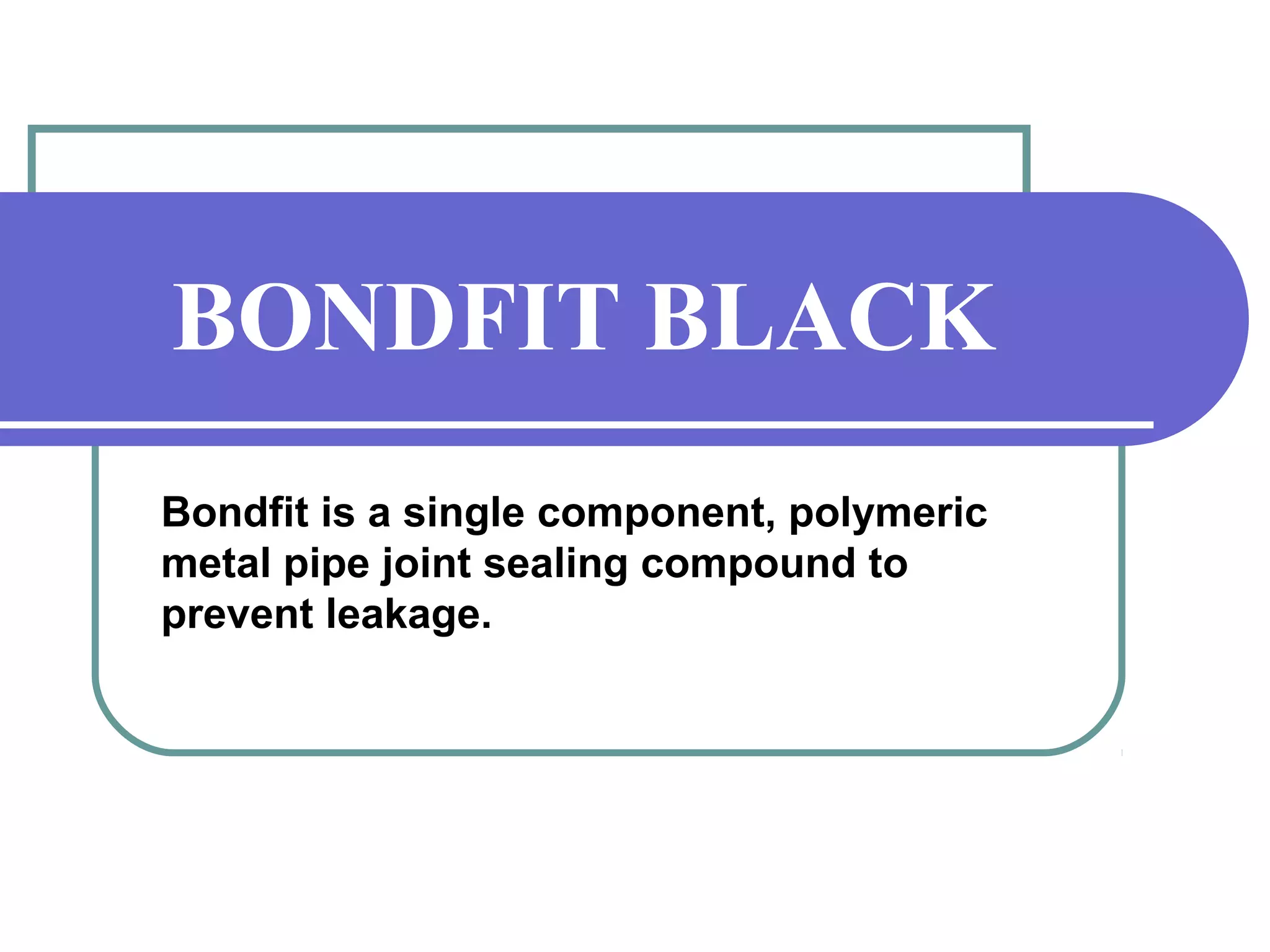 Bondfit black | PPT