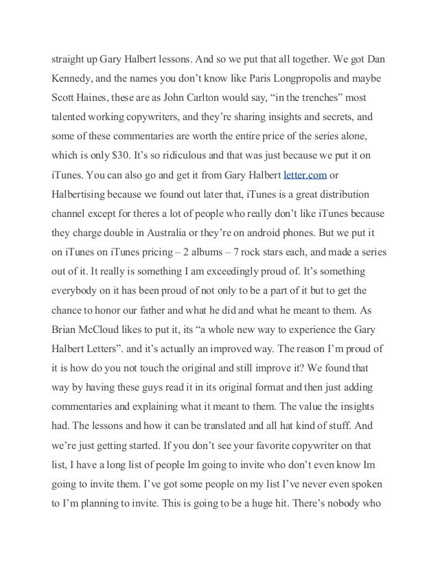 Bond Halbert Interview On Engaged Lists Using Gary Halbert Principles