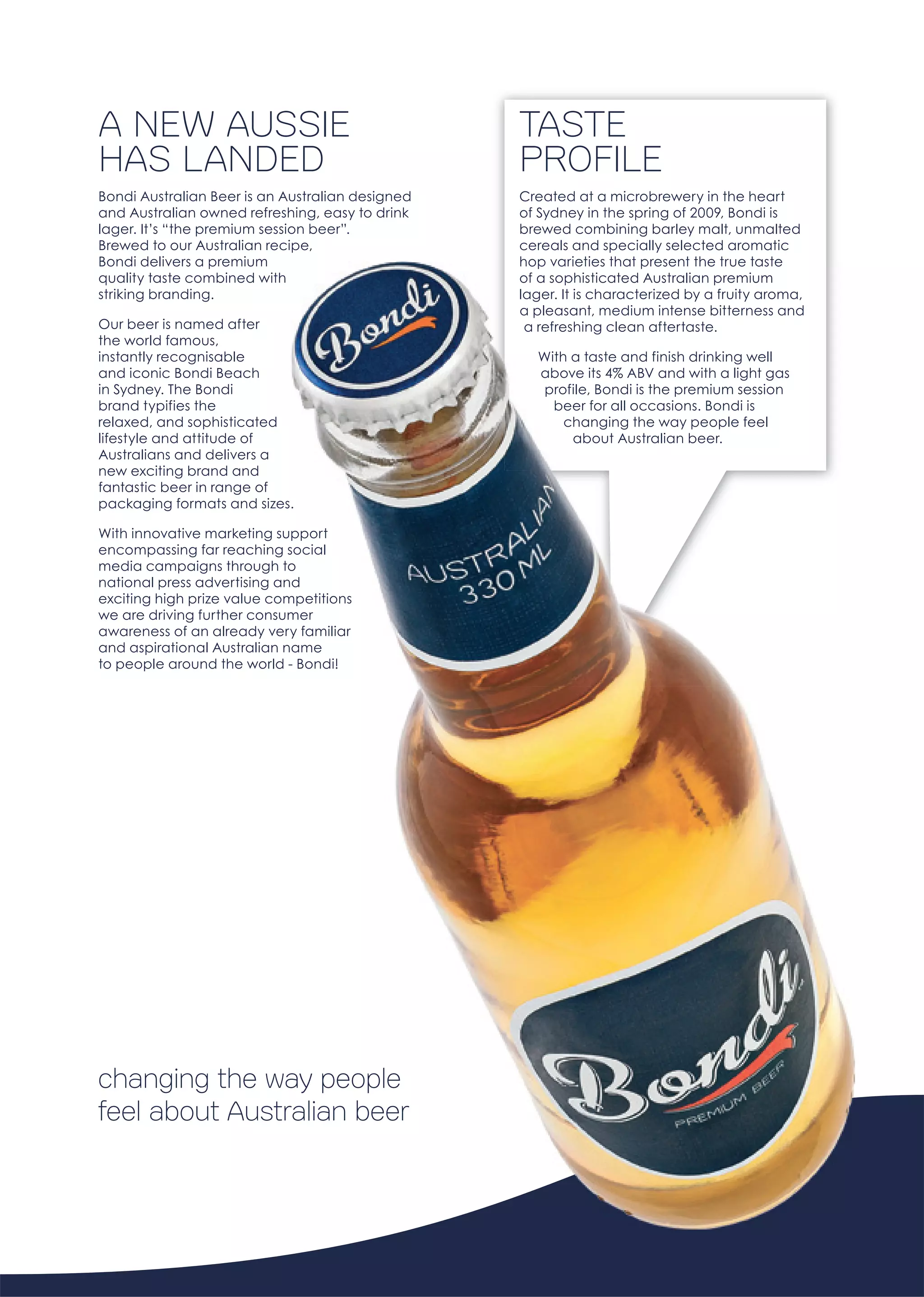 Bondi australian premium beer trade presenter | PDF