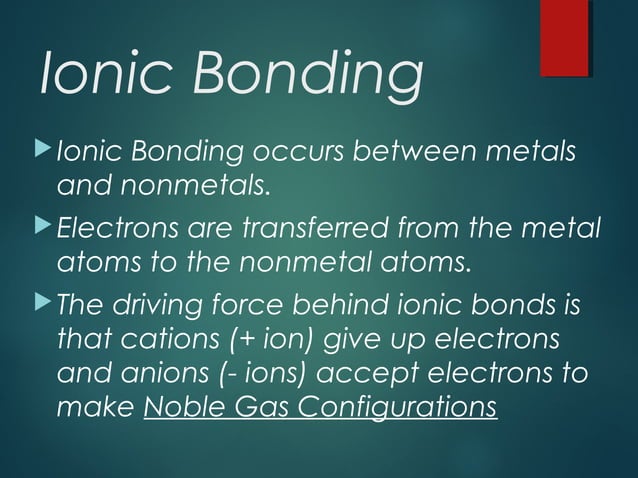 Ionic Compounds and Bonding | PPT | Chemistry | Science