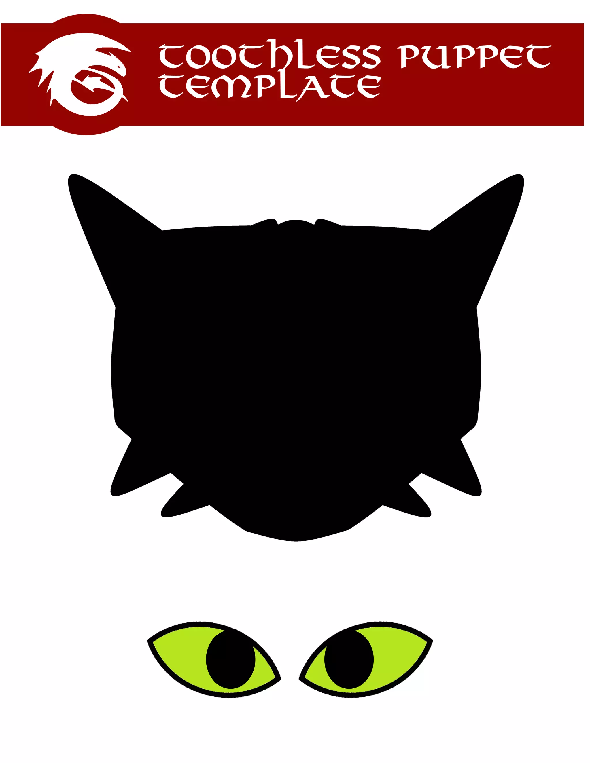 How to Train Your Dragon - Toothless Puppet Template | PDF