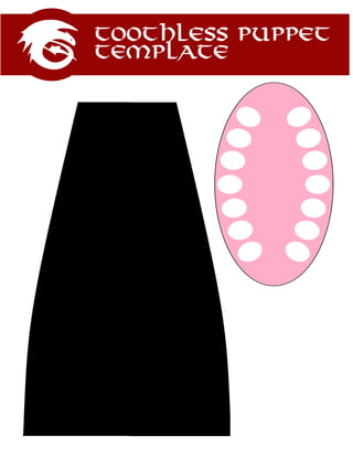 How to Train Your Dragon - Toothless Puppet Template | PDF