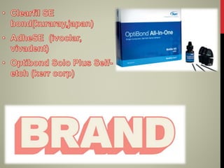 Dentin Bonding agents generations | PPTX