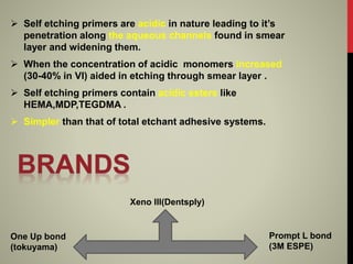 Dentin Bonding agents generations | PPTX