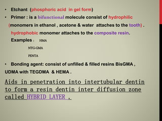 Dentin Bonding agents generations | PPTX
