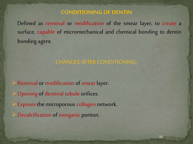 Bonding agents used in dentistry | PPTX