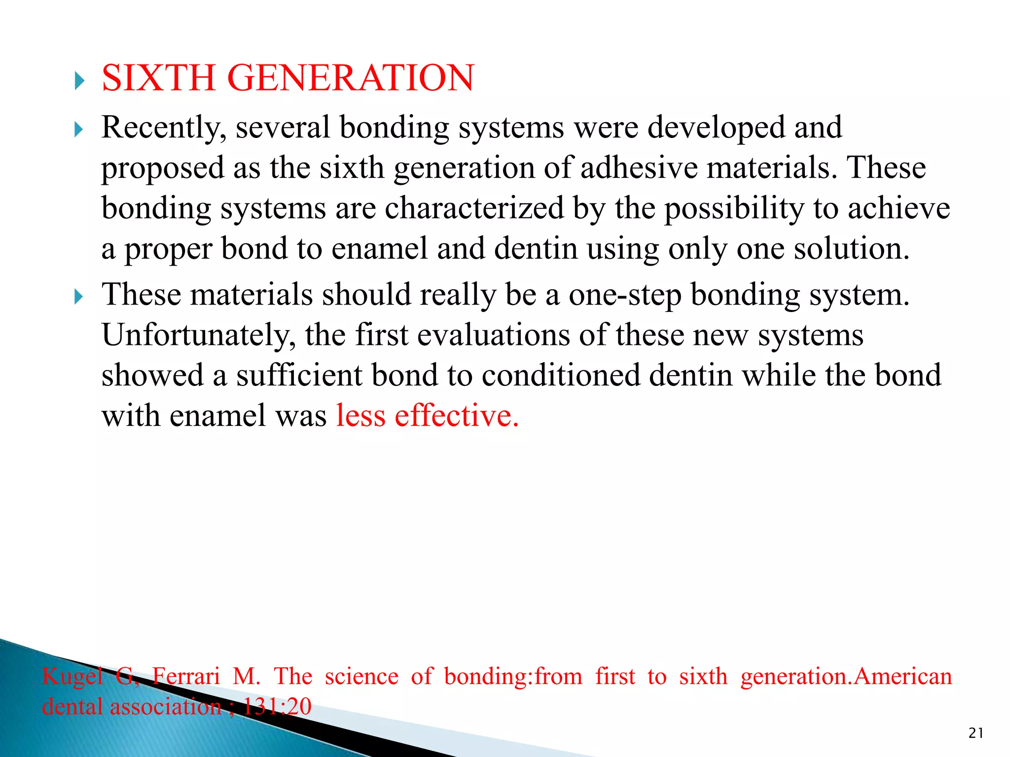 BONDING AGENTS AND BONDING MATERIALS AND RECENT CONCEPT | PPTX