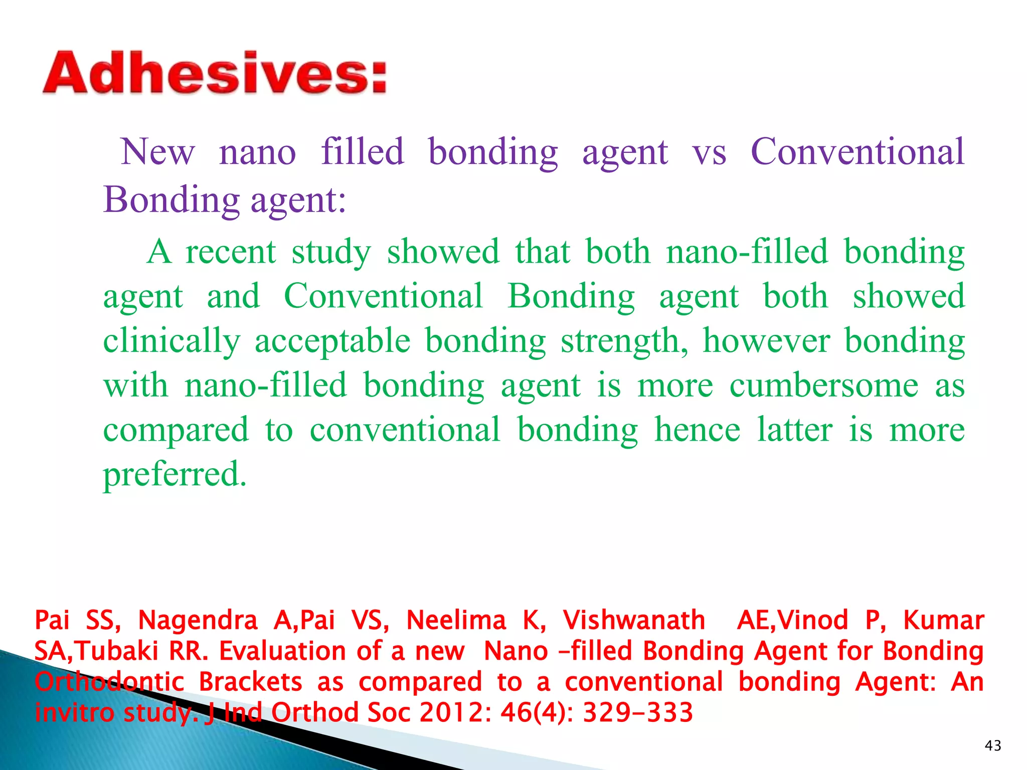 BONDING AGENTS AND BONDING MATERIALS AND RECENT CONCEPT | PPTX