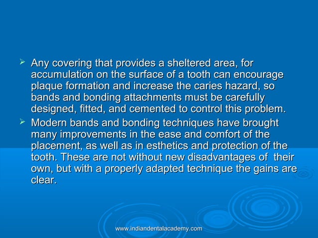 Bonding and banding | PPT | Dental Health | Diseases and Conditions