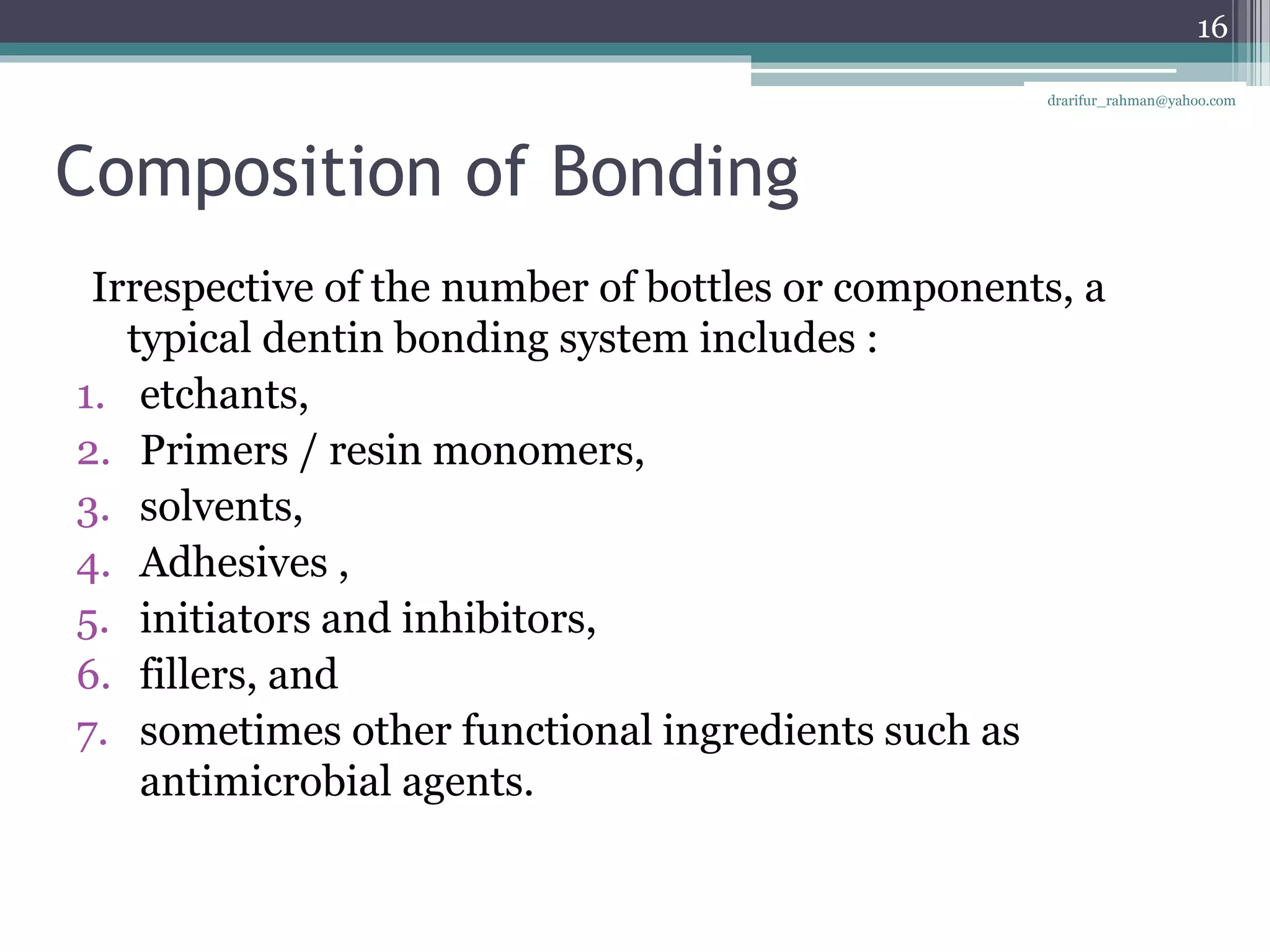Bonding and bonding agents | PPSX