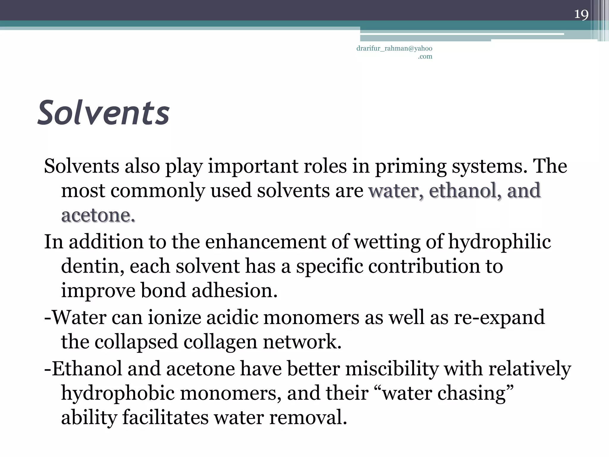 Bonding and bonding agents | PPSX