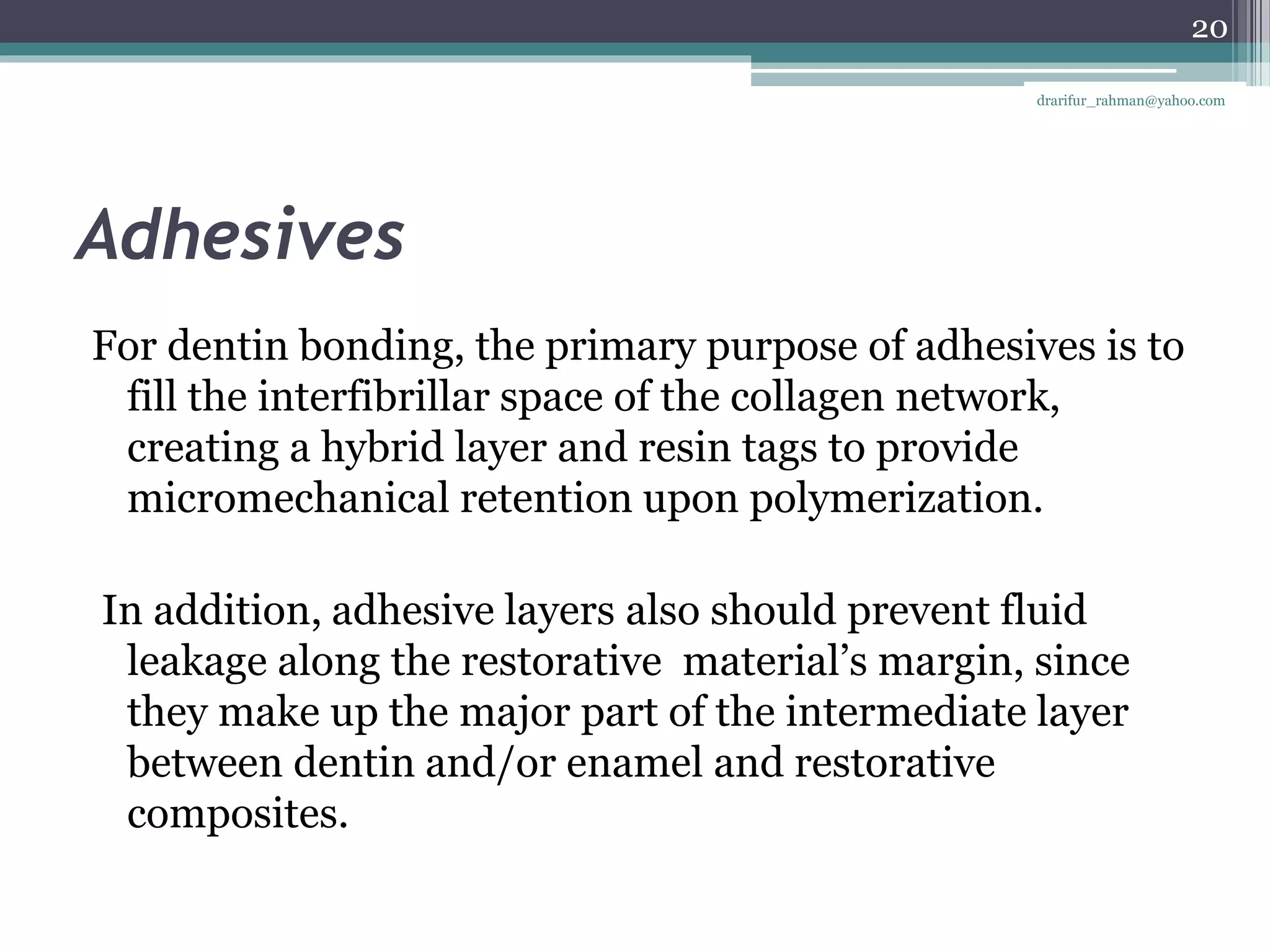 Bonding and bonding agents | PPSX